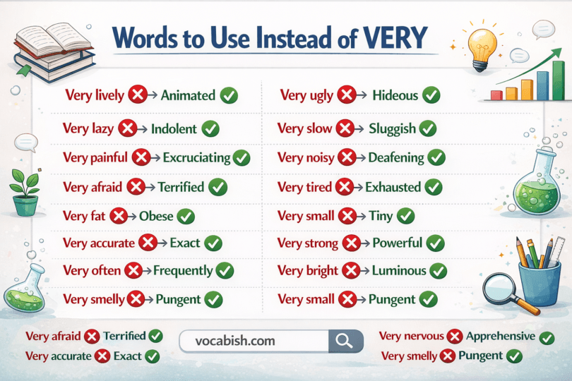 100+ Words To Use Instead of Very in English with PDF | Vocabish