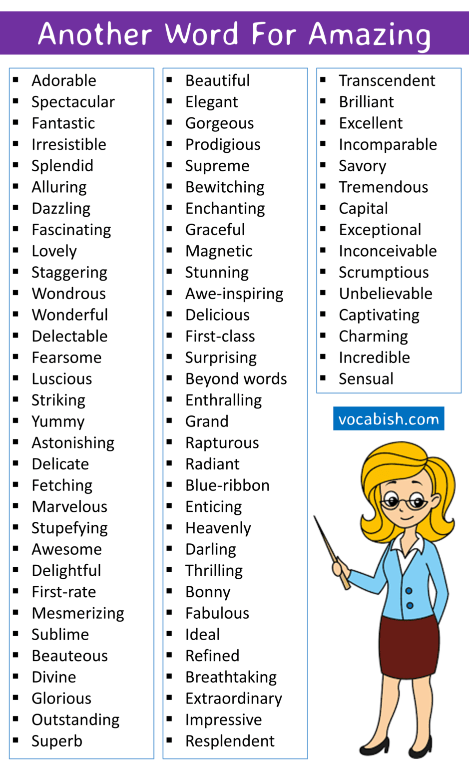 40+ Synonyms of Amazing | Other Words for Amazing | Vocabish