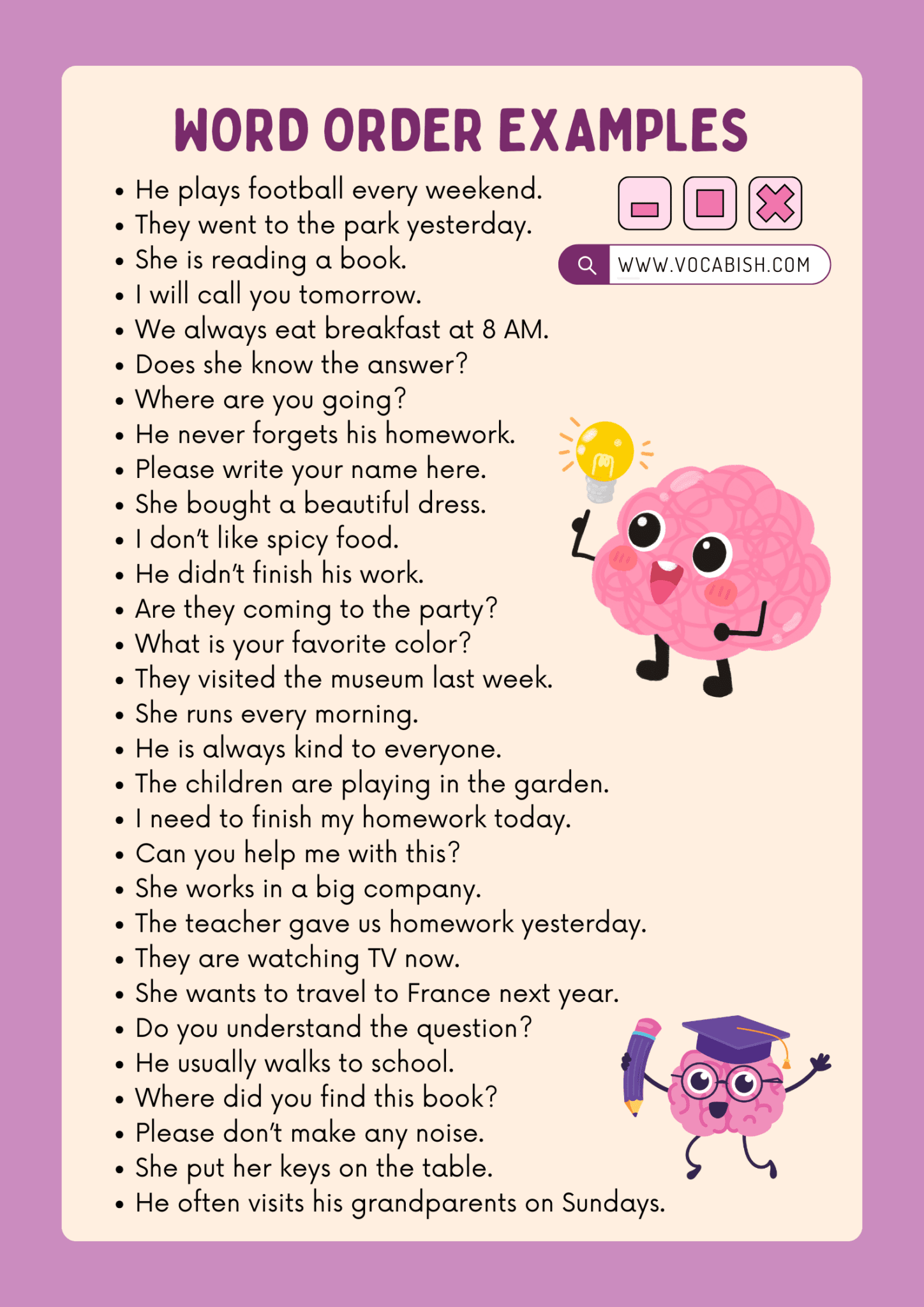 Word Order Explained in English with Examples | Vocabish