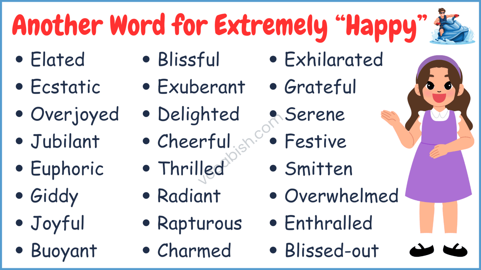 30+ Synonyms for Happy | Other Word for Happy in English | Vocabish