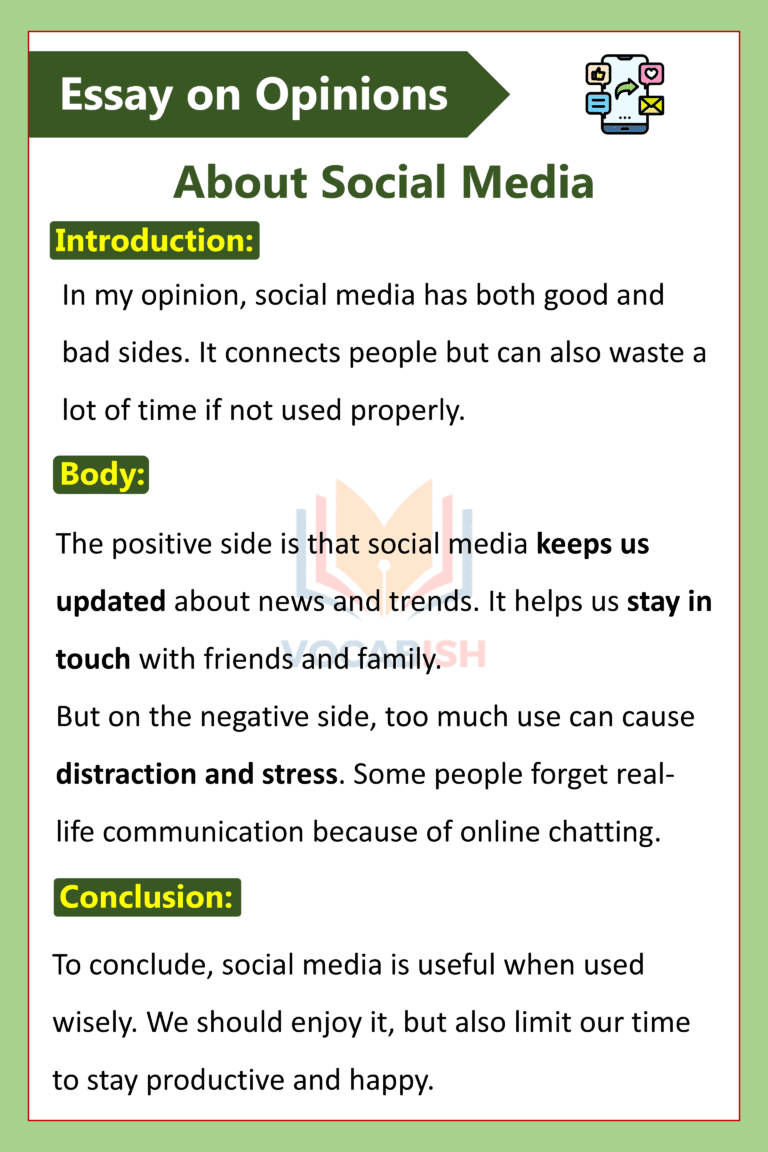 Essay on Opinions with Sample and Examples | Vocabish