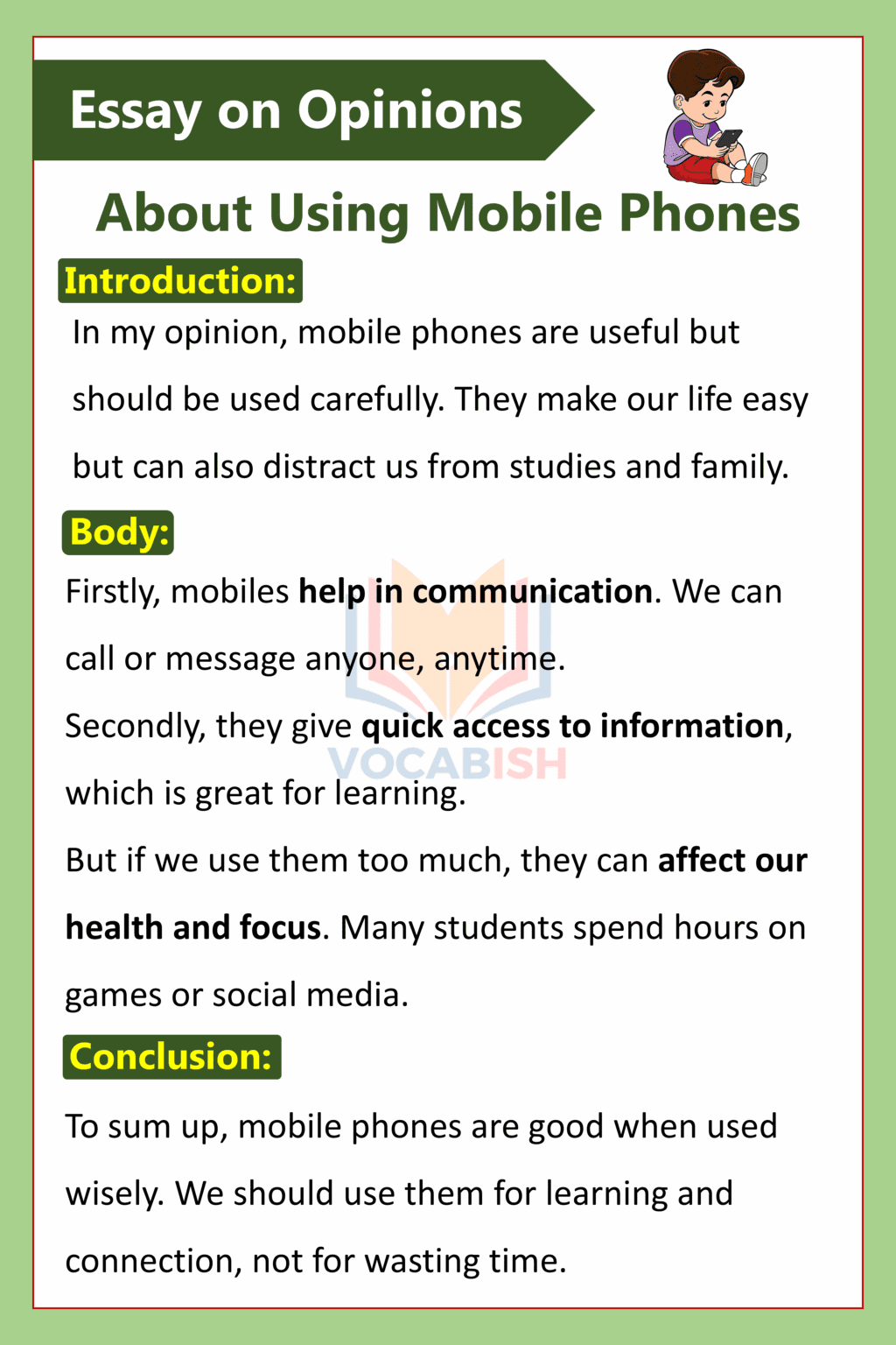 Essay on Opinions with Sample and Examples | Vocabish