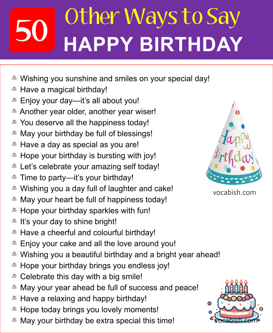 80+ Other Ways to Say Happy Birthday in English | Vocabish