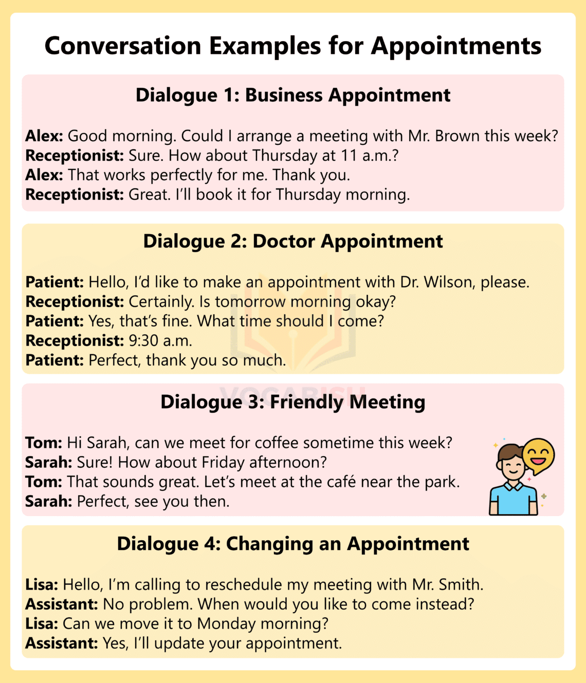 Expressions for Making Appointments in English | Vocabish
