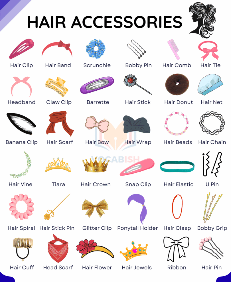 50+ Hair Accessories: Uses, Types, and Images | Vocabish