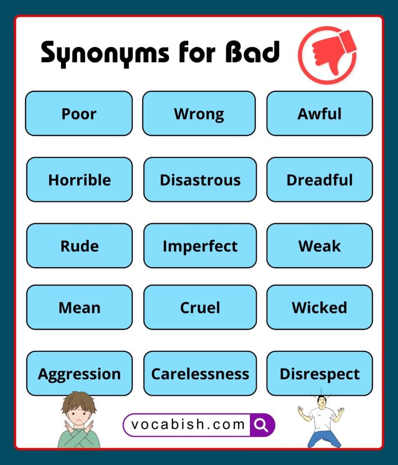 80+ Best Synonyms for Bad | Other Words for Bad in English | Vocabish
