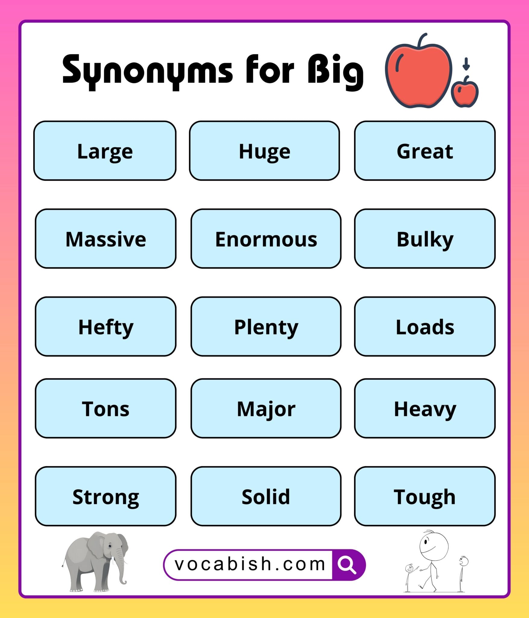 130+ Synonyms for Big | Another Words for Big in English | Vocabish