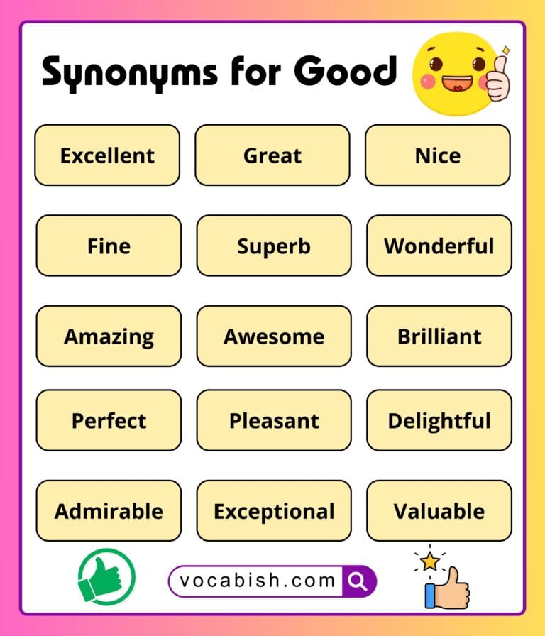 130 Synonyms for Good in English with Meanings and Examples | Vocabish