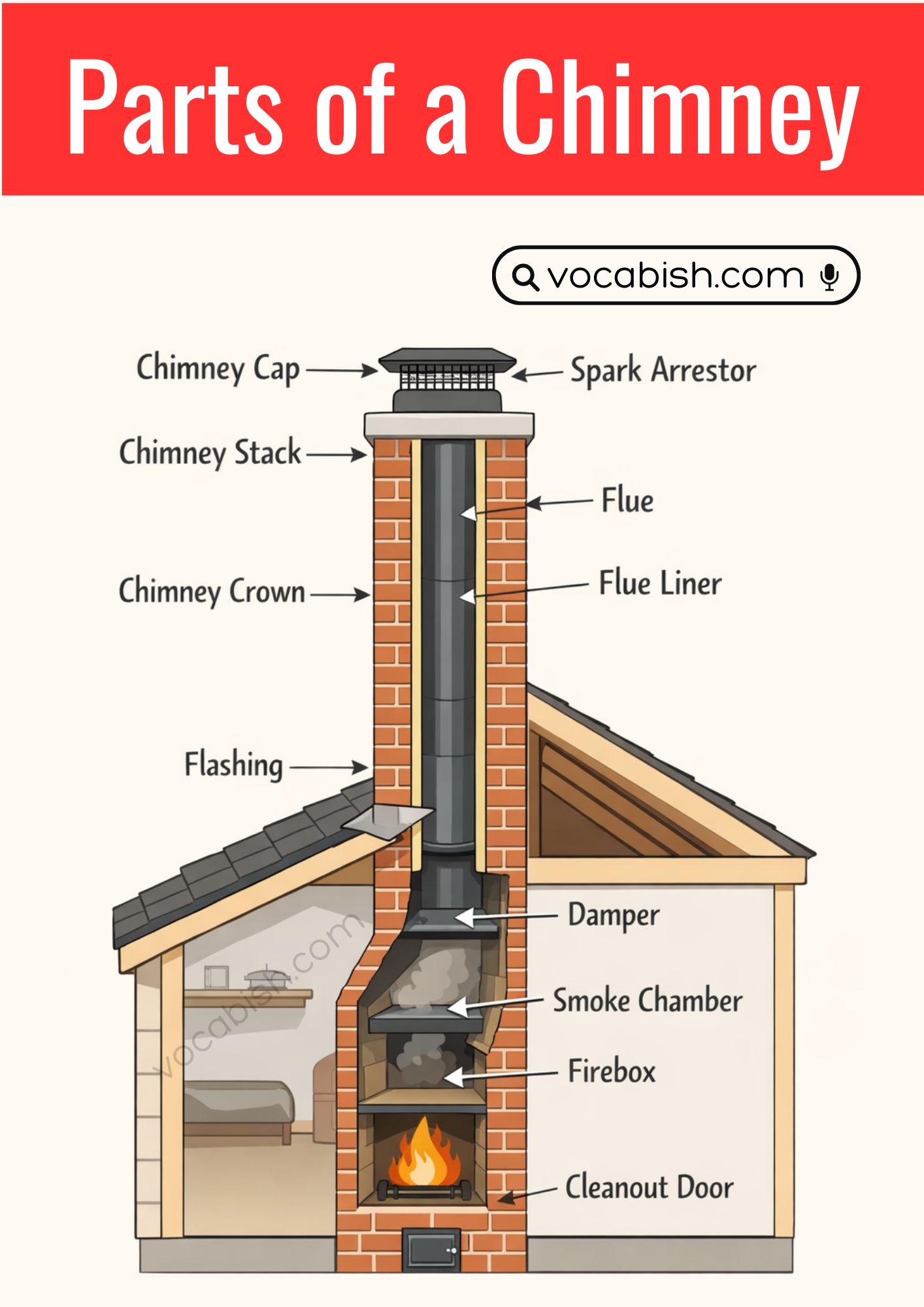 Parts of a Chimney and Their Functions with Diagram | Vocabish