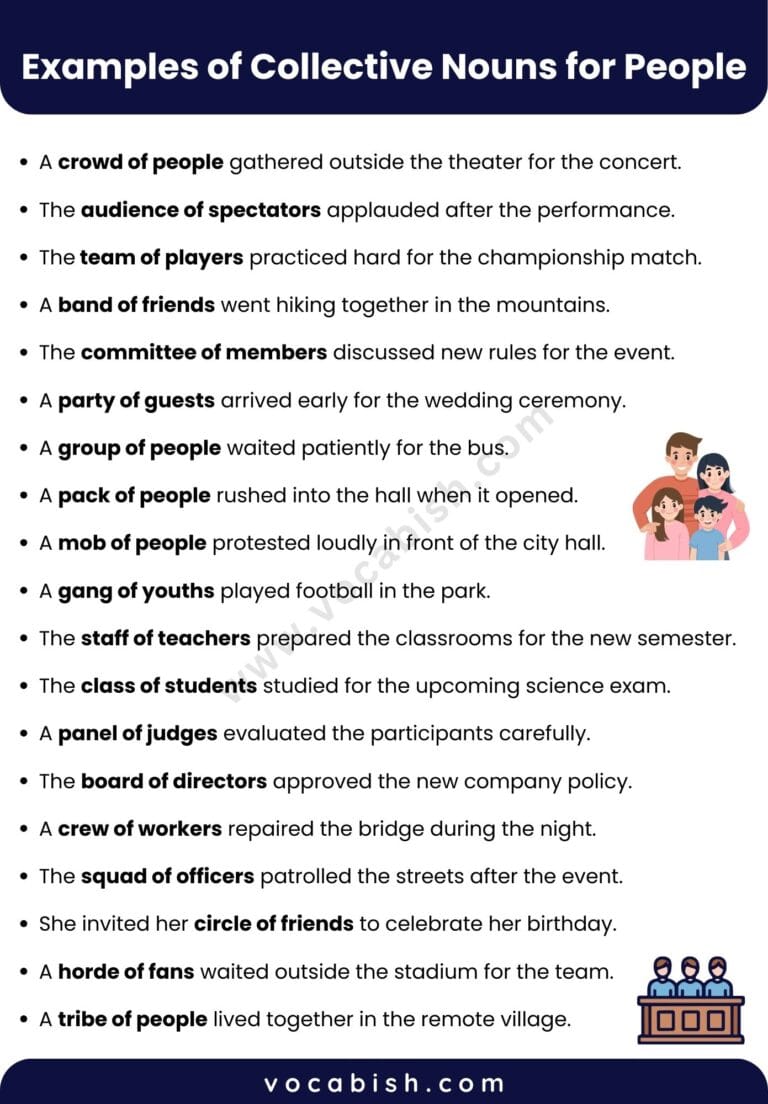 100 Collective Nouns for People in English with Pictures | Vocabish