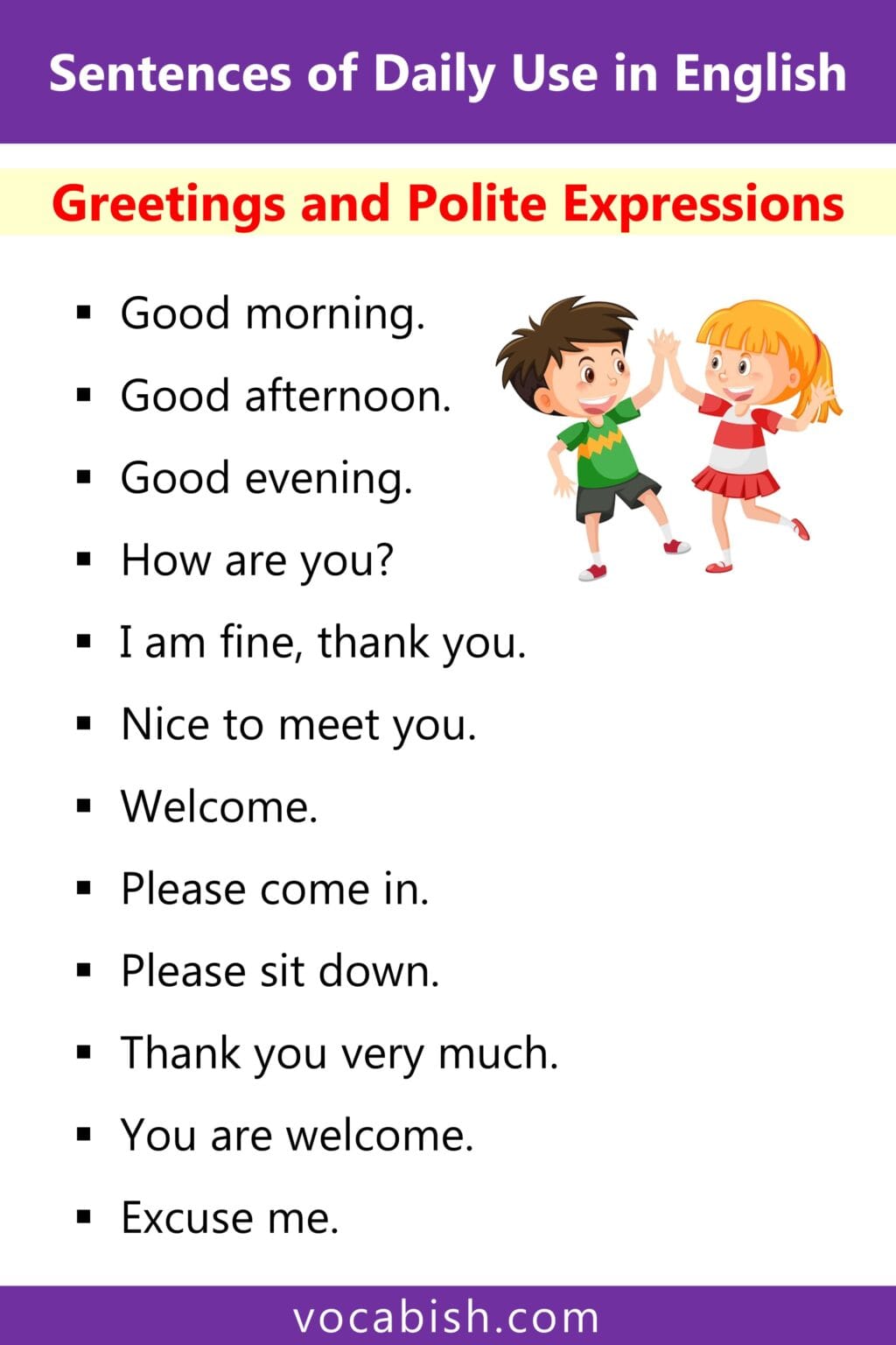 100 Sentences of Daily Use in English with PDF | Vocabish