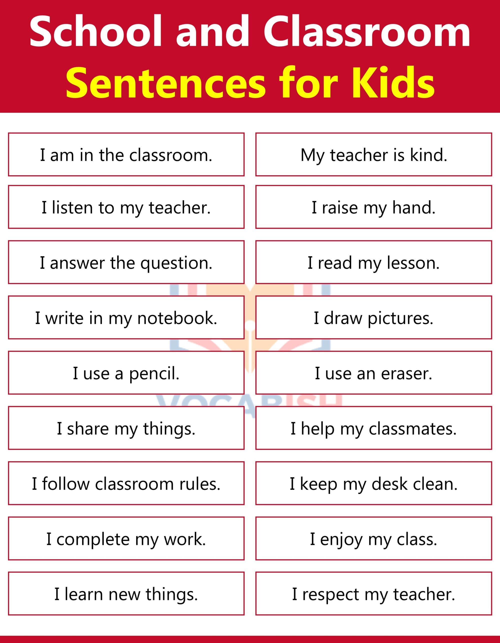 150 Sentences for Kids in English for Daily Use with PDF | Vocabish