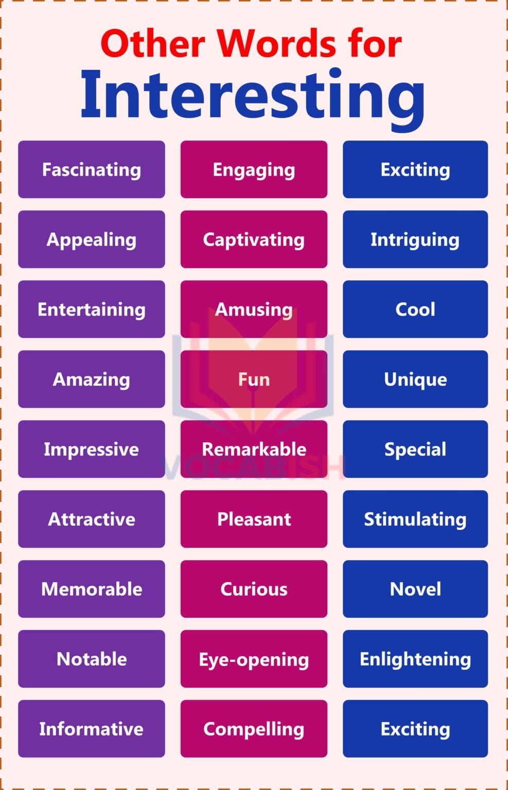 100 Synonyms for Interesting in English with Meanings | Vocabish